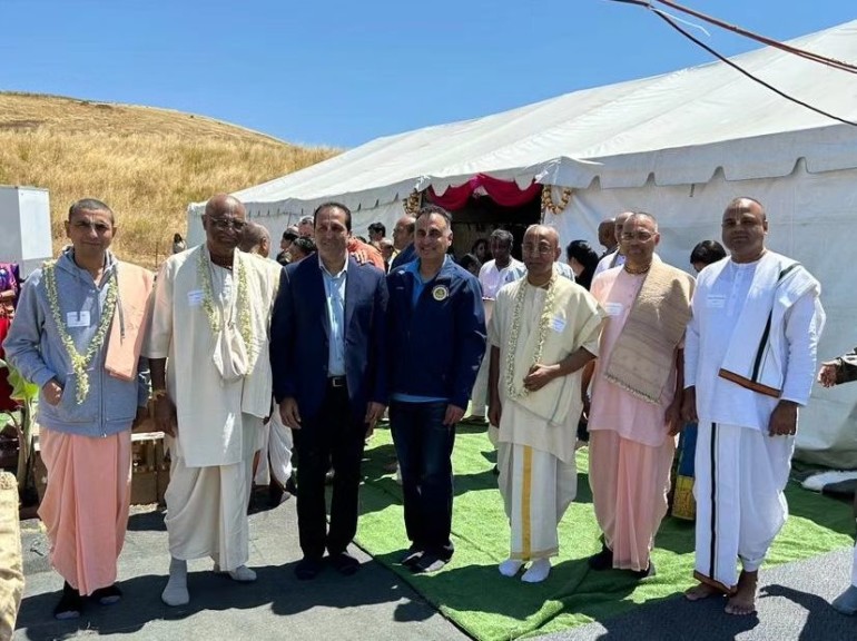 Glimpses Of Bhumi Puja Ceremony Of The Upcoming Goshala Project at the ...